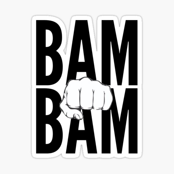 "BAM BAM" Sticker for Sale by msaletta88 | Redbubble