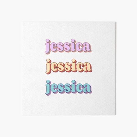 "Jessica Word Art" Art Board Print by Arexus | Redbubble