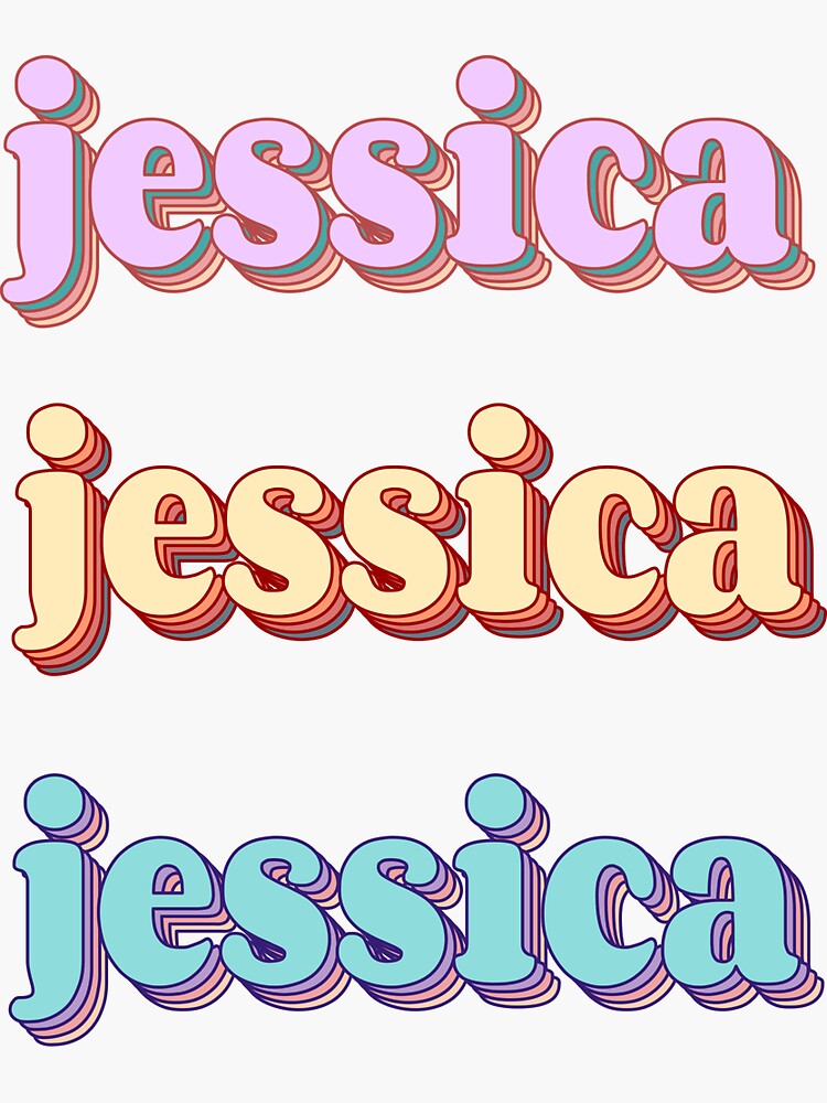 "Jessica Word Art" Sticker for Sale by Arexus | Redbubble