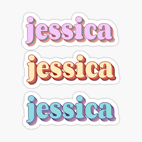 "Jessica Word Art" Sticker for Sale by Arexus | Redbubble