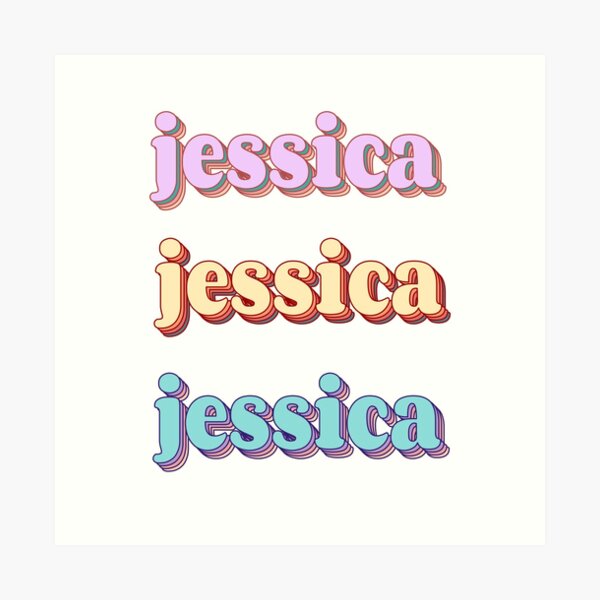 "Jessica Word Art" Art Print for Sale by Arexus | Redbubble