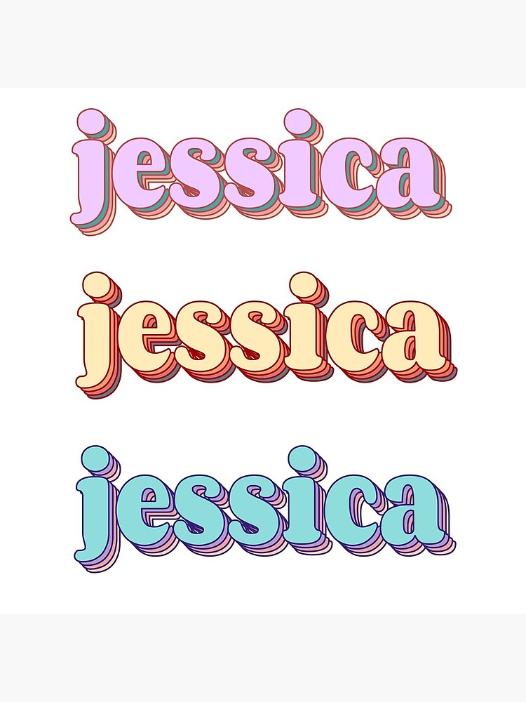 "Jessica Word Art" Art Print for Sale by Arexus | Redbubble