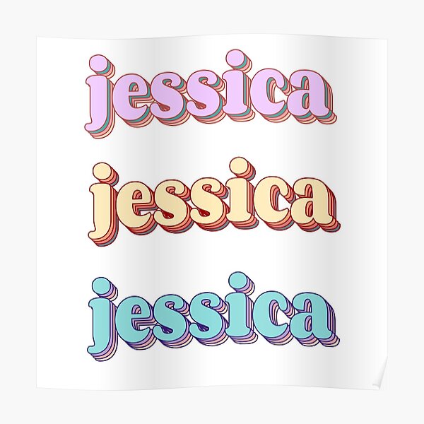 "Jessica Word Art" Poster for Sale by Arexus | Redbubble