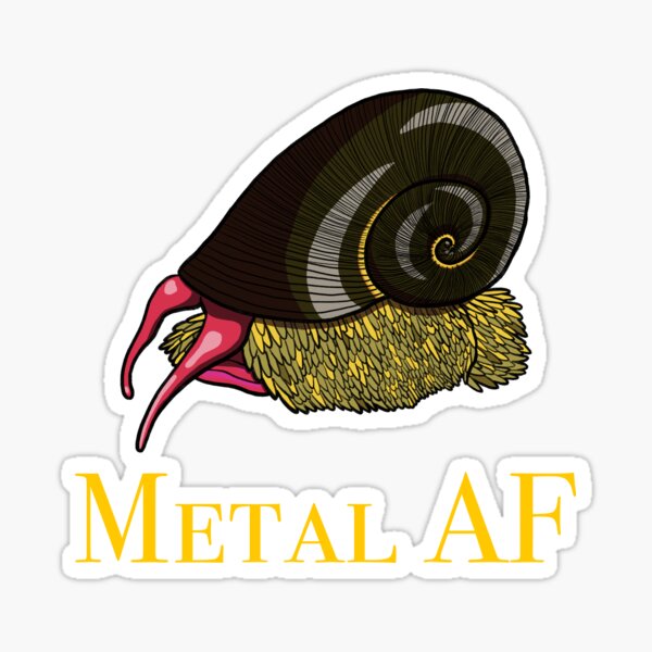 "Metal AF" Sticker for Sale by Deadbirdkitsch | Redbubble