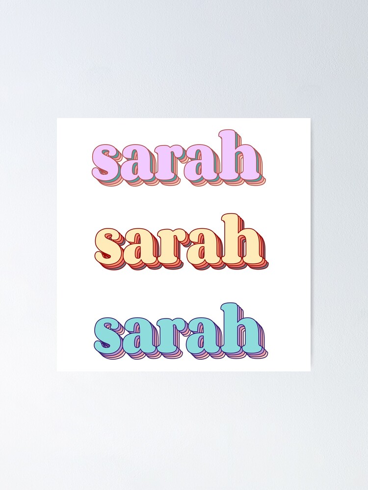 "Sarah Word Art" Poster by Arexus | Redbubble