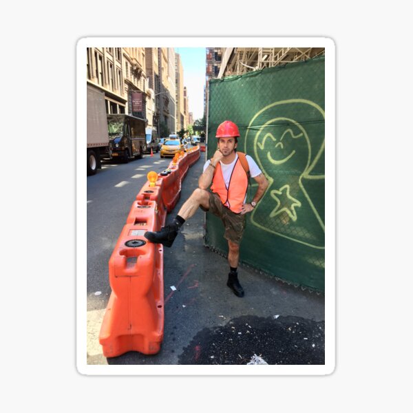 "Construction worker" Sticker for Sale by BOBBYBABE | Redbubble