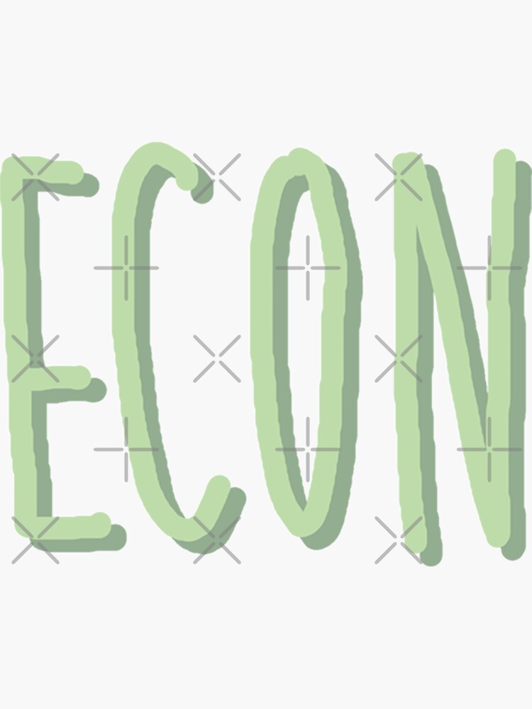 "econ" Sticker for Sale by allyhom | Redbubble