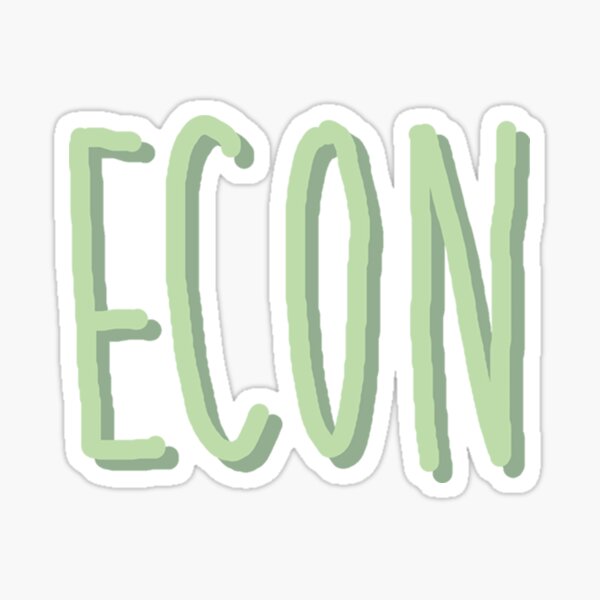 "econ" Sticker for Sale by allyhom | Redbubble
