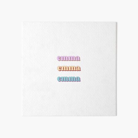 "Emma Word Art" Art Board Print by Arexus | Redbubble