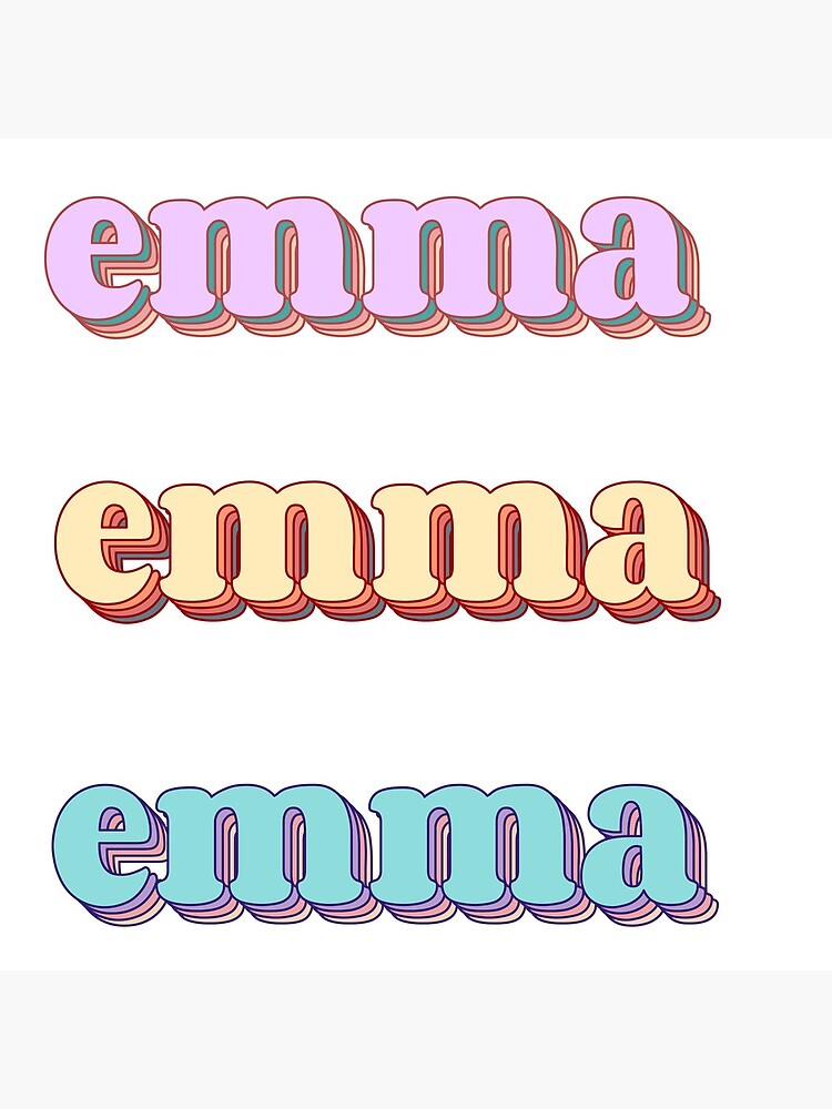 "Emma Word Art" Poster by Arexus | Redbubble