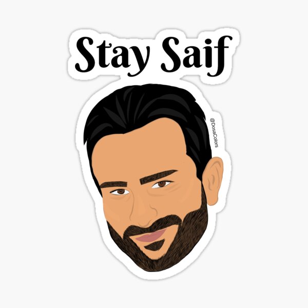 "Stay Saif" Sticker for Sale by Dosacolors | Redbubble