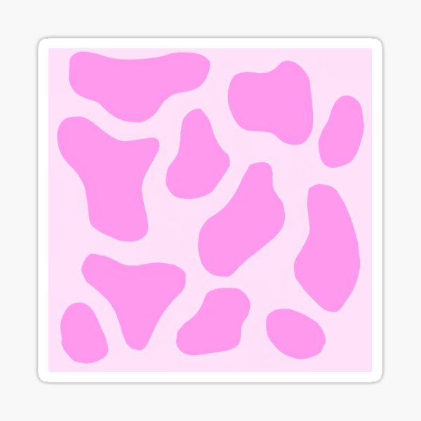 "Pink cow print " Sticker for Sale by Miranda-random | Redbubble