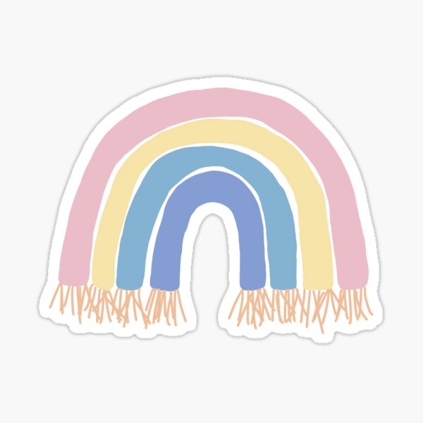 "Pastel Rainbow Sticker" Sticker for Sale by dylanelisabeth | Redbubble