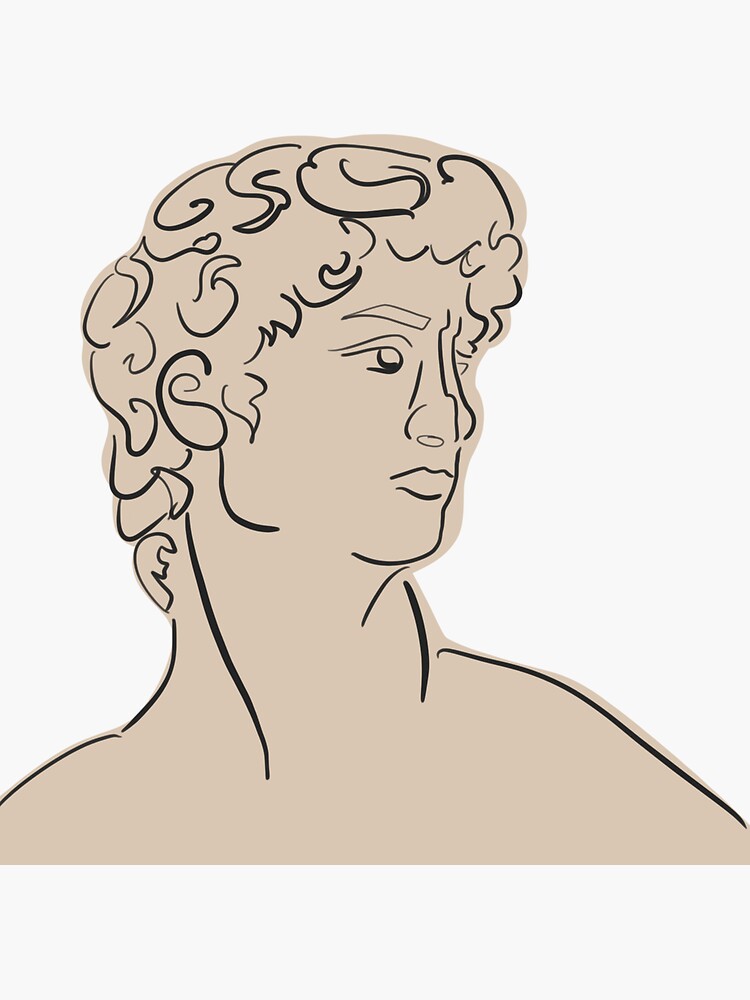 "Bust of David - Stone " Sticker by kaylabeatty | Redbubble