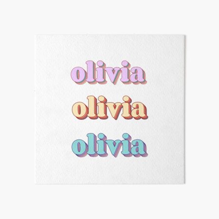 "Olivia Word Art" Art Board Print by Arexus | Redbubble