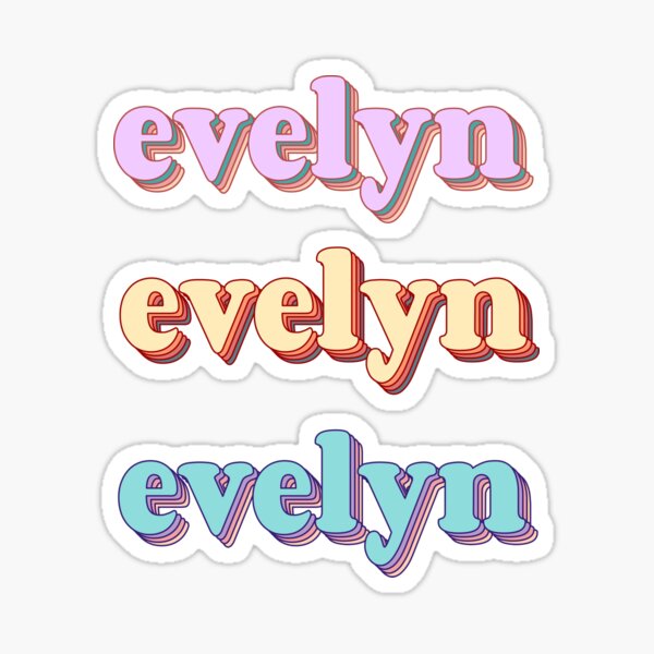 "Evelyn Word Art" Sticker for Sale by Arexus | Redbubble