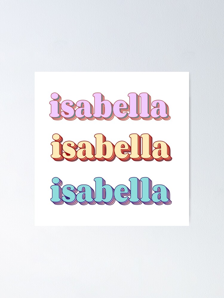 "Isabella Word Art" Poster by Arexus | Redbubble