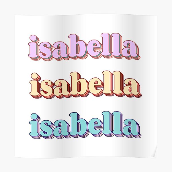 "Isabella Word Art" Poster by Arexus | Redbubble