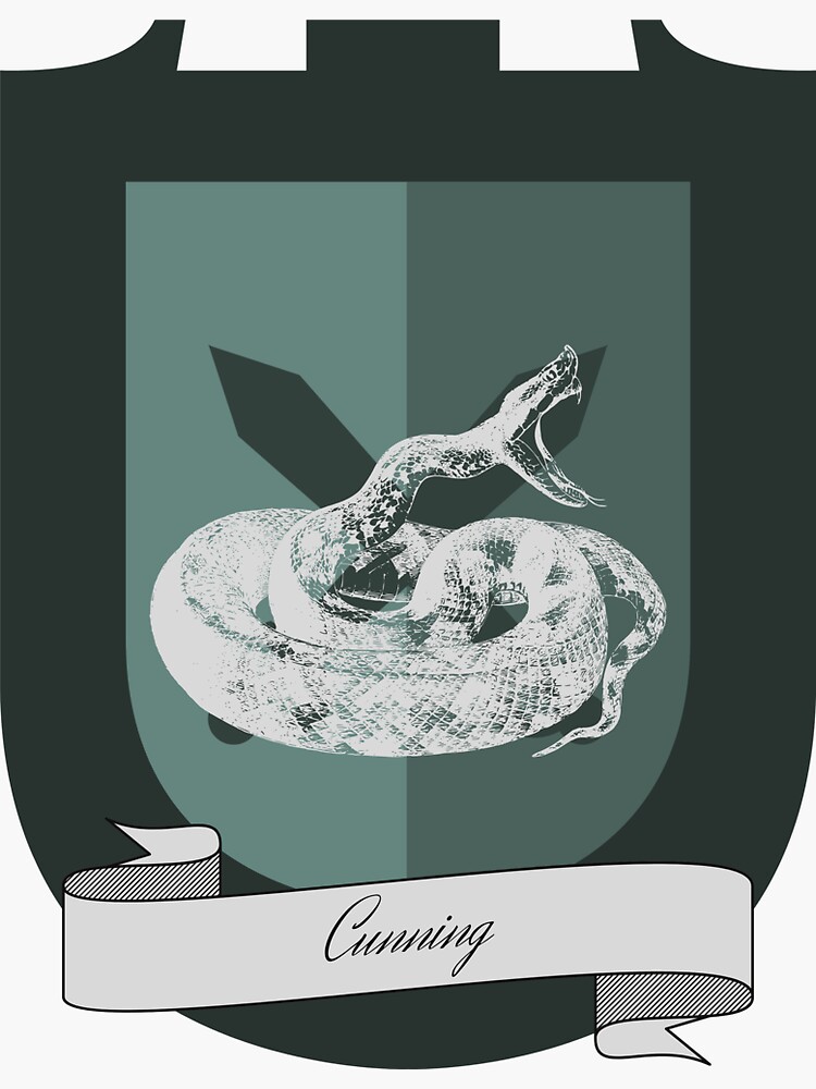 "Snake Crest, Cunning, Swords" Sticker for Sale by KMJDesign | Redbubble