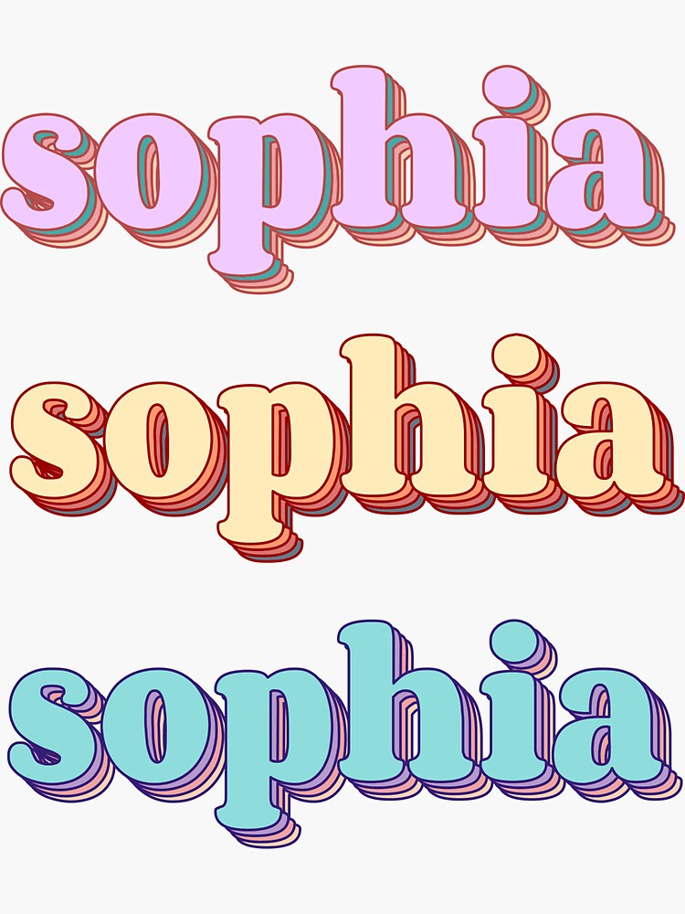 "Sophia Word Art" Sticker for Sale by Arexus | Redbubble
