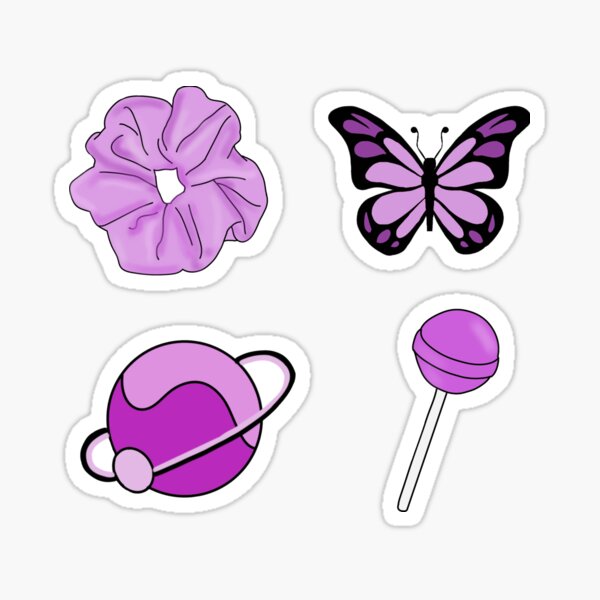"purple design pack " Sticker for Sale by tehecaity | Redbubble