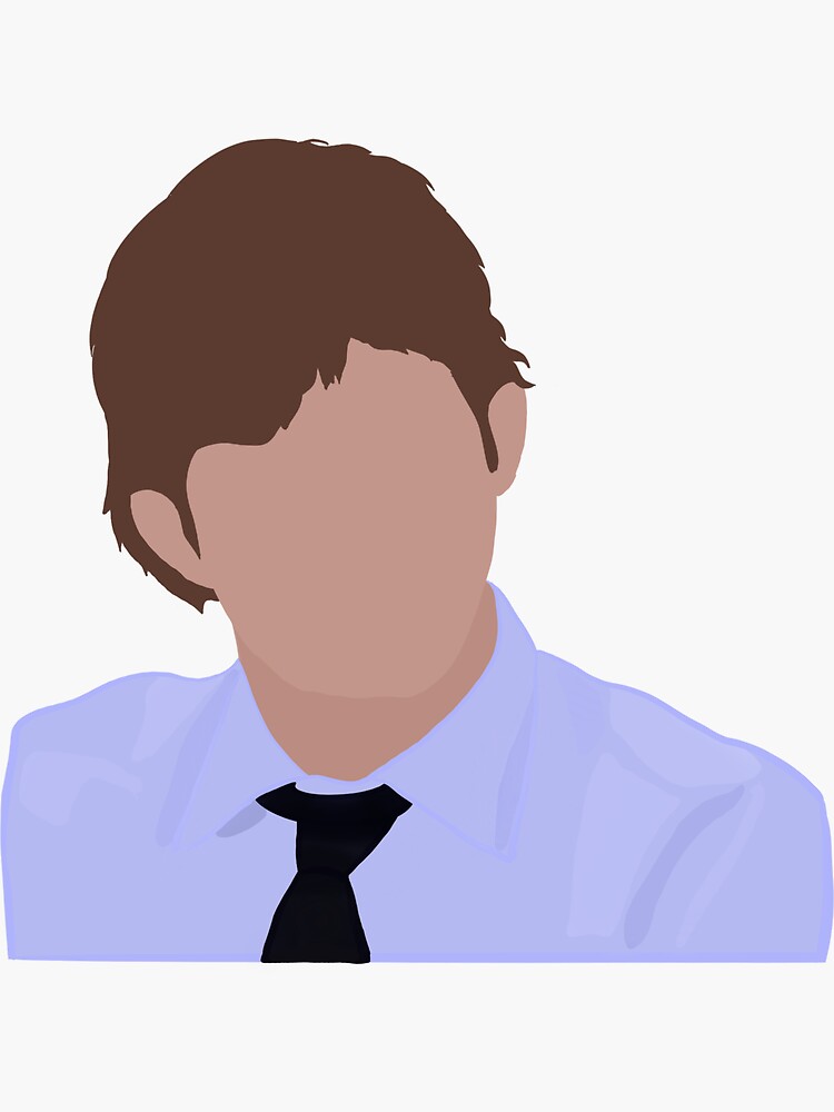 "Jim Halpert Cartoon" Sticker for Sale by GBdigitals | Redbubble