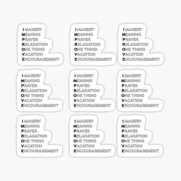 "IMPROVE DBT skill minis" Sticker for Sale by noahmcg | Redbubble