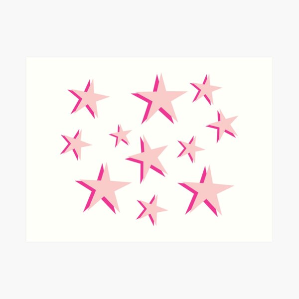 "Pink Stars Design Pack" Art Print for Sale by Kyrostickers | Redbubble