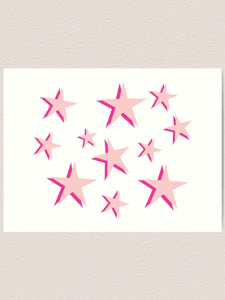 "Pink Stars Design Pack" Art Print for Sale by Kyrostickers | Redbubble