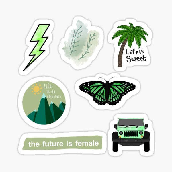 "Green Sticker Pack" Sticker by EuropaPrints | Redbubble