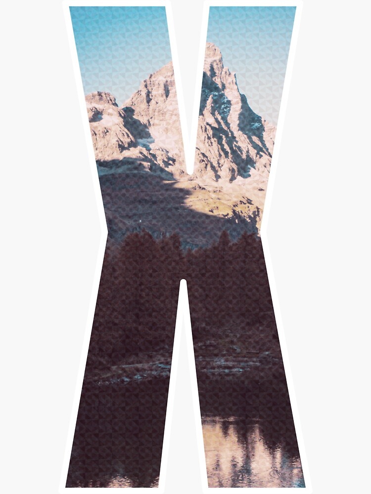 "Letter X - Mountain Photo Art" Sticker by dylanxh | Redbubble