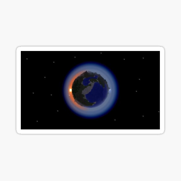 "Minecraft Globe" Sticker by TurboStonks | Redbubble