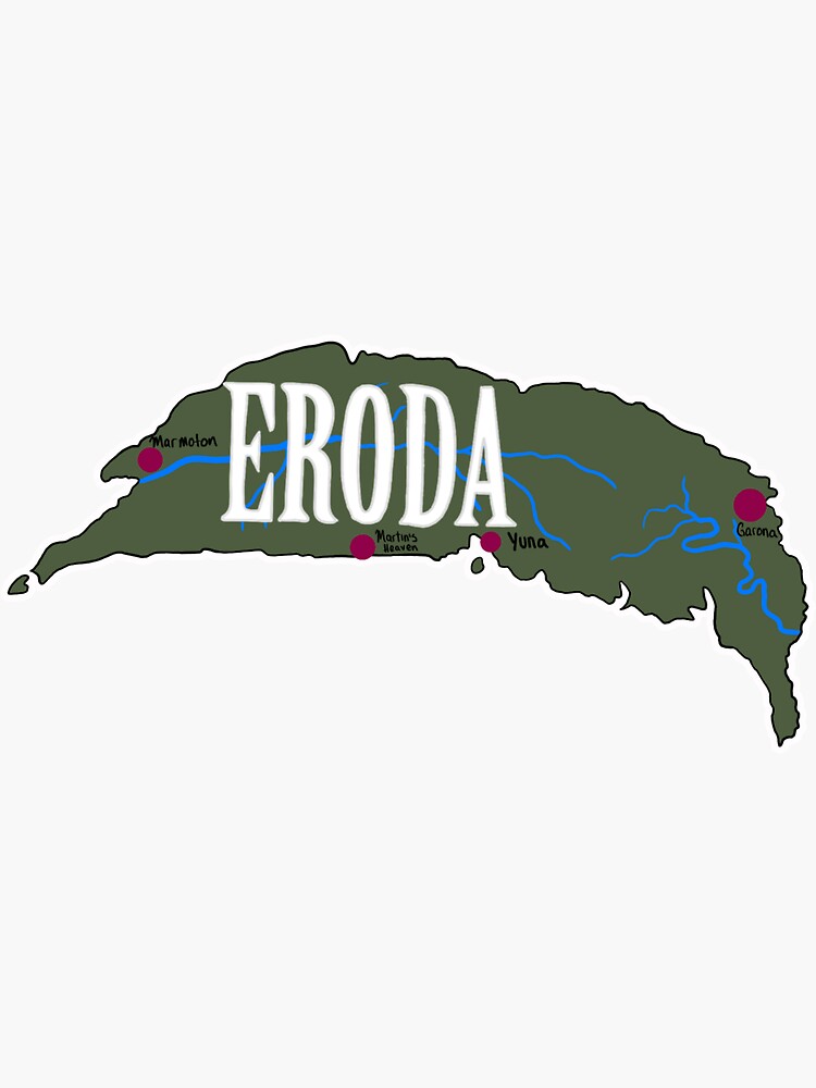"Map of Eroda" Sticker by Pineapple-Girl | Redbubble