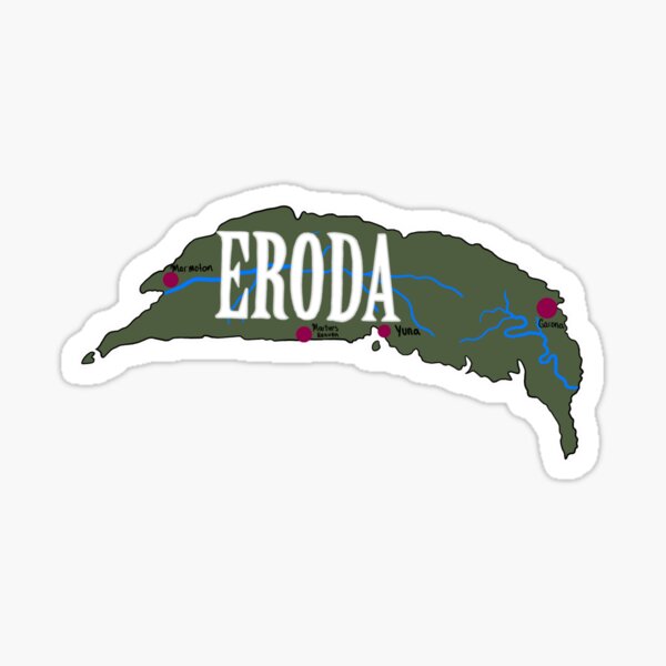 "Map of Eroda" Sticker by Pineapple-Girl | Redbubble