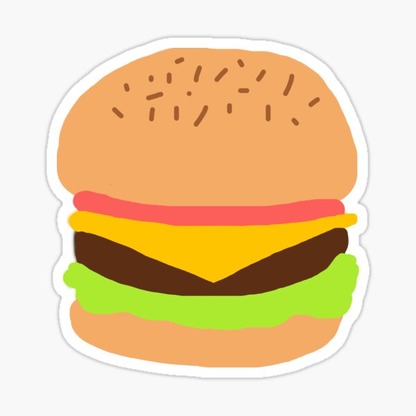 "Cheeseburger! " Sticker for Sale by danielarachel | Redbubble
