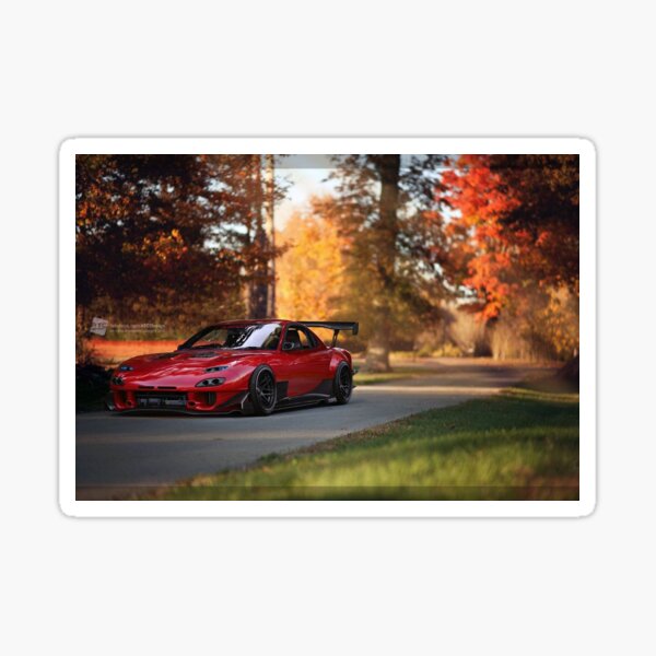 "Mazda rx7 " Sticker by craftedbycale | Redbubble
