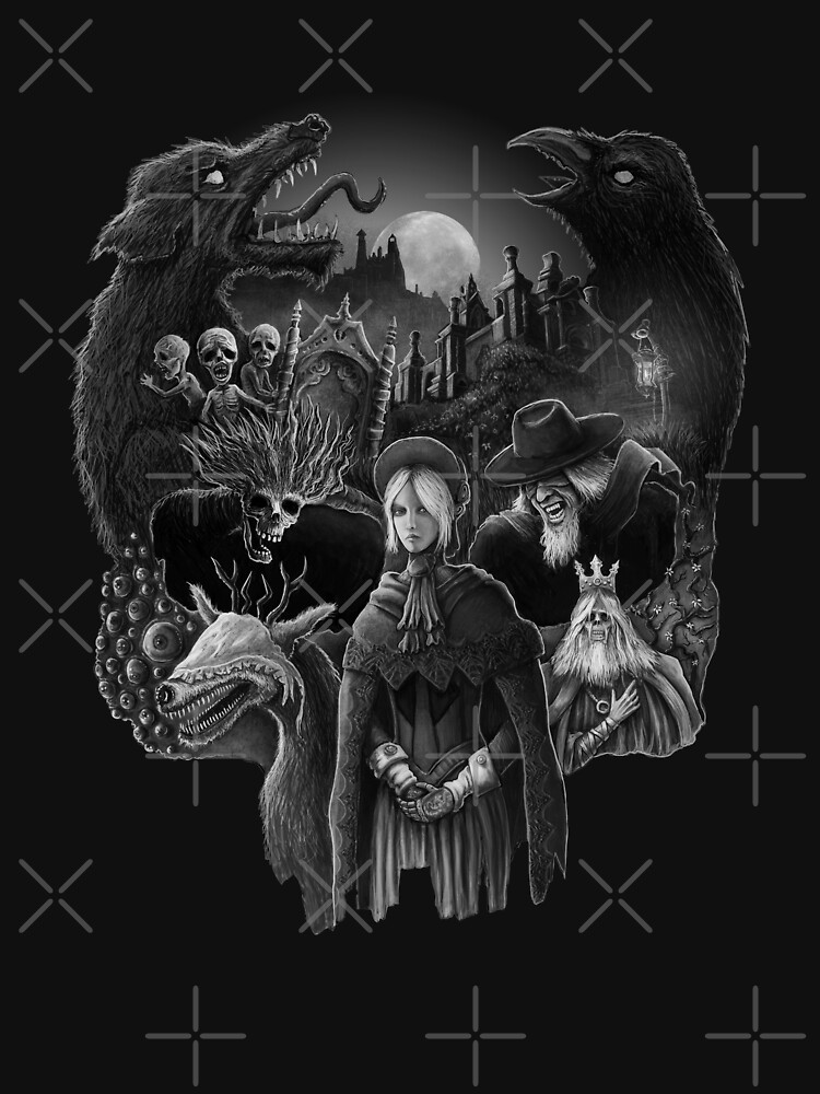 "Bloodborne Skull" Essential T-Shirt for Sale by jflemay | Redbubble