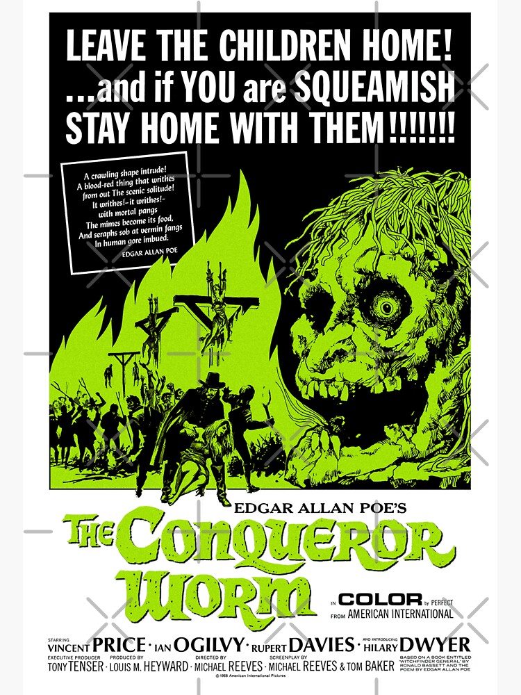"The Conqueror Worm (1968)" Sticker for Sale by postersrestored | Redbubble
