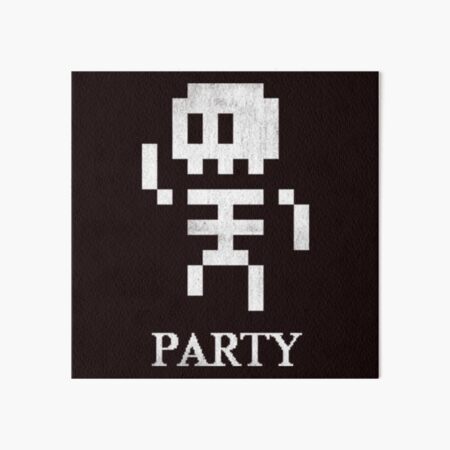 "8 Bit Skeleton Party" Art Board Print by sklkbynu | Redbubble