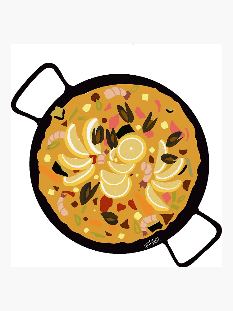"Seafood Paella" Magnet for Sale by fdelrii | Redbubble