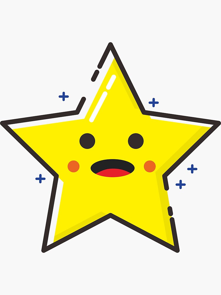 "cute Yellow star icon" Sticker by indocreativeart | Redbubble