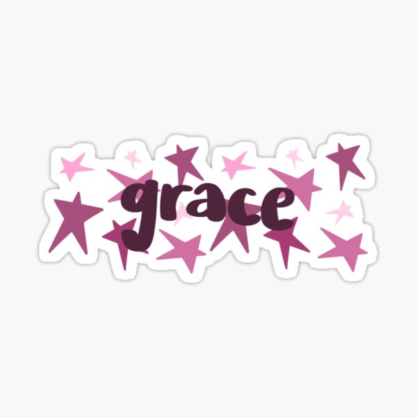 "Pink Grace Stars" Sticker for Sale by faithprints | Redbubble