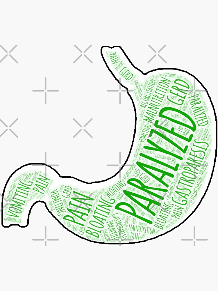 "Gastroparesis Awareness Symptoms" Sticker for Sale by Kimberly Czotter | Redbubble