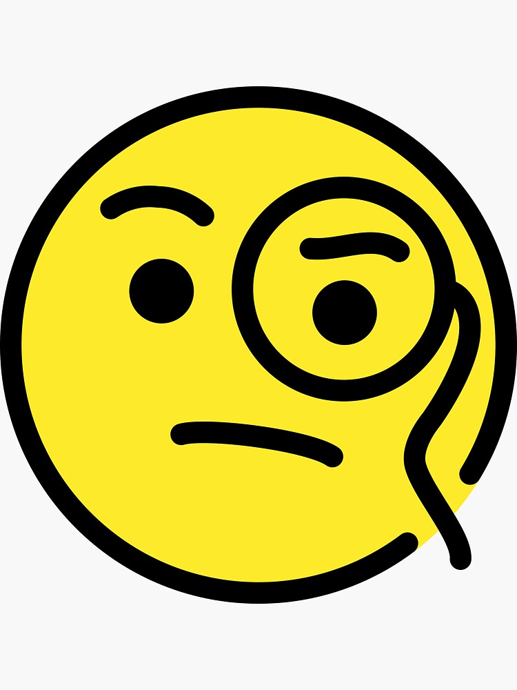 "Monokel Gesicht Emoji Aufkleber" Sticker von EmojiWorld | Redbubble