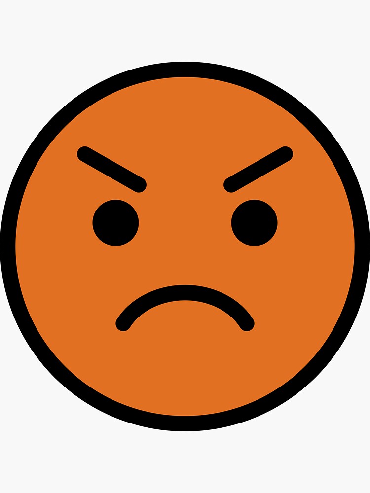 "Angry Face Emoji Sticker" Sticker by EmojiWorld | Redbubble