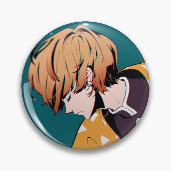 Zenitsu Agatsuma Kimono Pins and Buttons | Redbubble