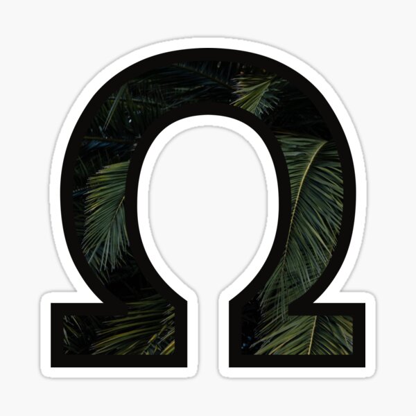 "Omega - Black Plant Greek Letter Sticker" Sticker for Sale by ...