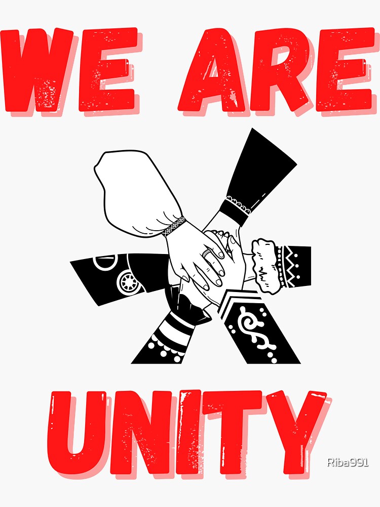"We are unity" Sticker by Riba991 | Redbubble