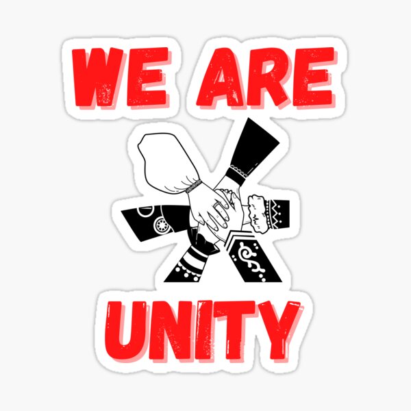 "We are unity" Sticker by Riba991 | Redbubble