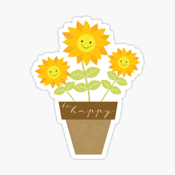"Be happy and smile like me!" Sticker for Sale by sasumiworld | Redbubble
